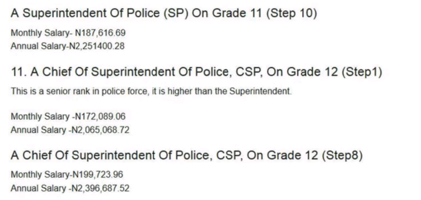 Nigerian Police Force (NPF) Salary by ranks (Full list) - Loadedvilla